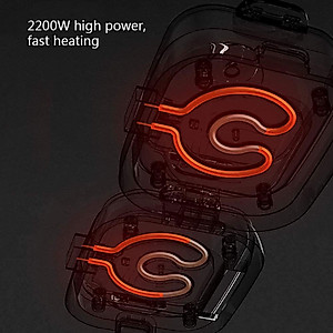 Electric Frying Pan Electric Skillet Multi-Function Two-in- Electric Smokeless Baking Pan Home Barbecue Hot Pot Body Pot