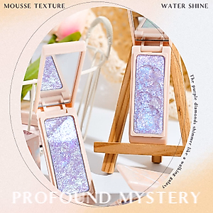 HOSAILY Shimmer Face Highlighter Palette Powder Glitter Highlighter Contouring Makeup Creamy Inner Corner Eye Highlighter Illuminator for Brighten Eye Face Cheek Highlighter Concealer Palette (1#)