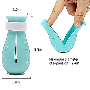 4Pcs Cat Boots for Cats Only Paw Covers Protectors Claws Shoes Paws Wound Boot Silicon Anti Scratch Cat Mittens for Bathing, Nail Clipping, Ears Cleaning, Treatment