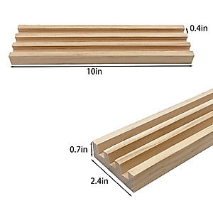 JUNWRROW Premium Pinewood Domino Racks/Trays - Set of 8 for Mexican Train Dominoes, Chickenfoot Dominoes and Other Domino Games - Dominoes NOT Included