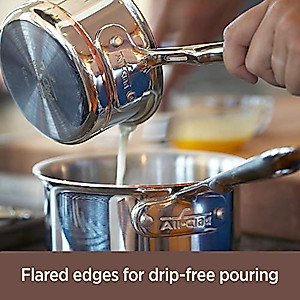 All-Clad Copper Core 5-Ply Stainless Steel Wok 14 Inch Induction Oven Broiler Safe 600F Pots and Pans, Cookware Silver