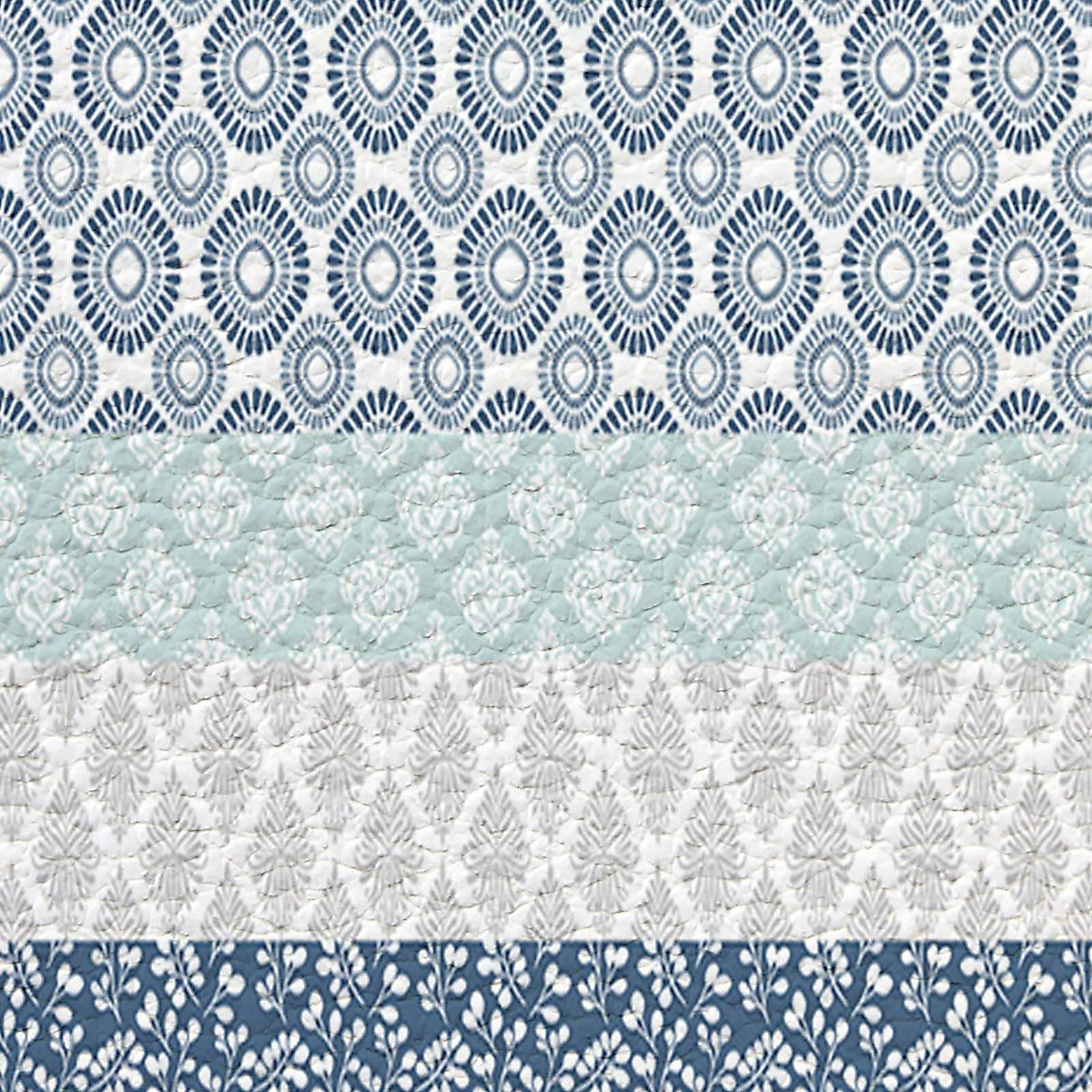 Bohemia Antifatigue Kitchen Bath Door Mat Cushioned Runner Rug,Washable Welcome Floor Sink Mat,Waterproof Comfort Standing Doormat for Kitchen,Blue Grey Boho Tribal Paisley Flower Plaid 24"x36"