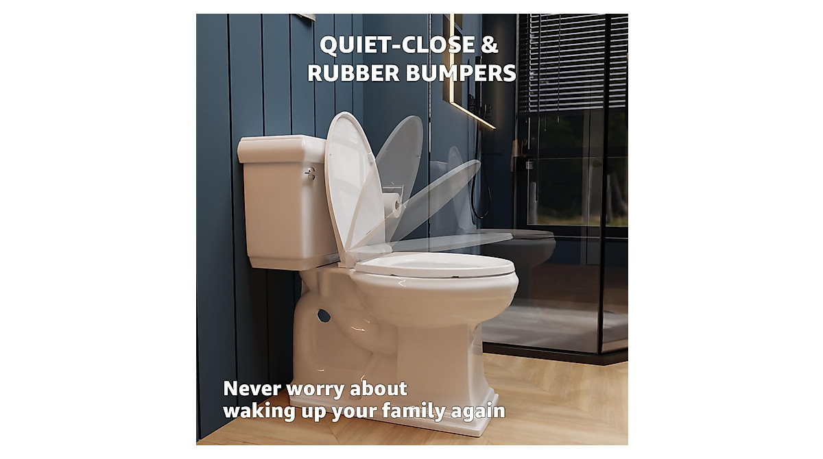 Premium Soft-Close Toilet Seat - Easy Install & Clean