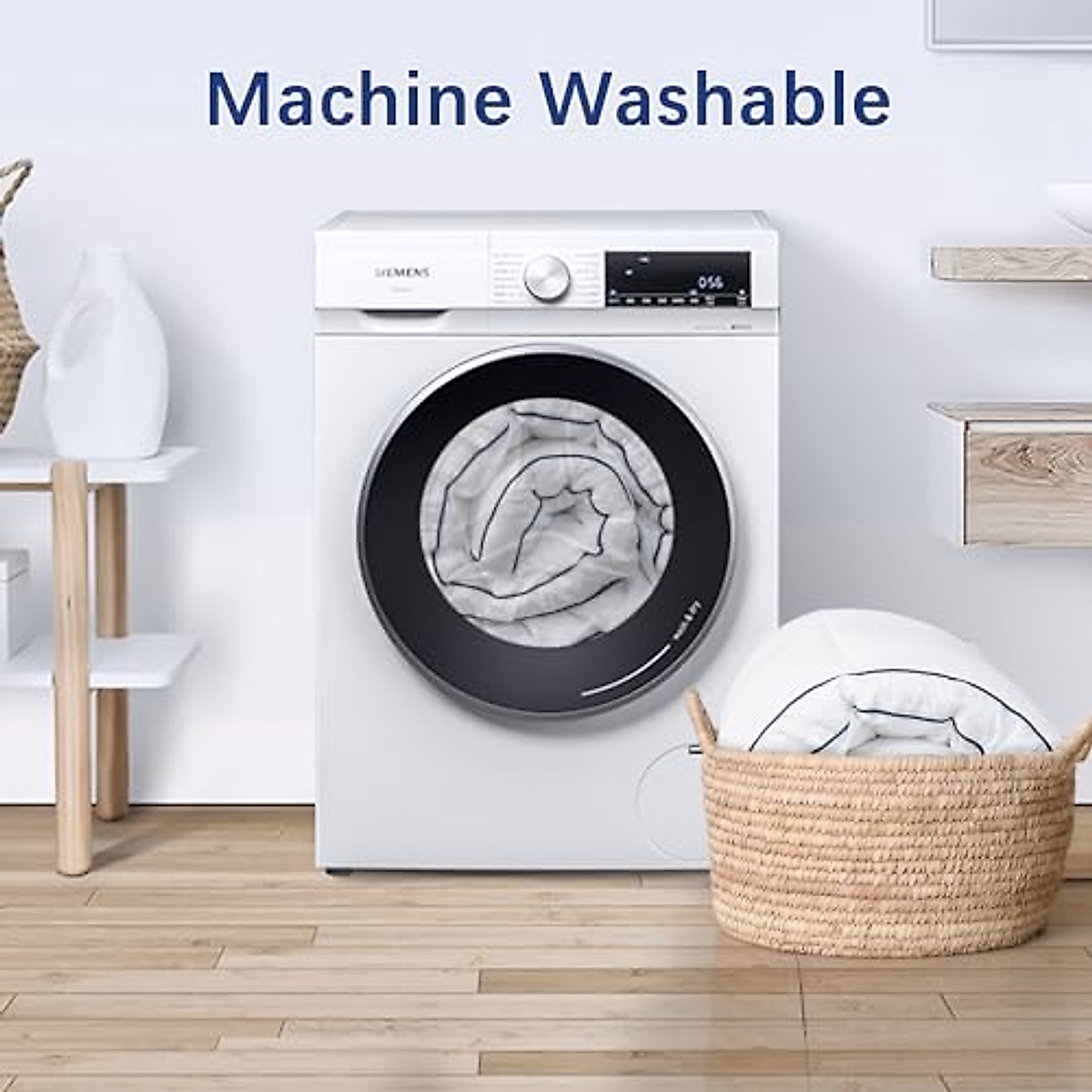 CYMULA Super Queen Cooling Mattress Topper, Extra Thick 8-21 Inch Elasticated Deep Pocket, Plush Down Alternative Fill, White