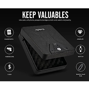 RPNB Gun Safe, Security Safe Lock Box, Portable Safe, Handgun Safe, Key Lock Box.