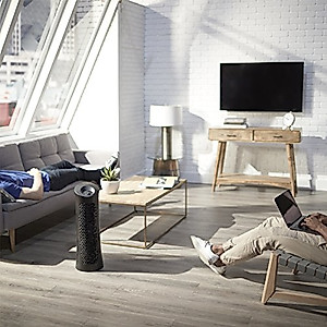 Honeywell HEPA Tower Air Purifier, Airborne Allergen Reducer for Medium/Large Rooms (200 sq ft), Black - Wildfire/Smoke, Pollen, Pet Dander, and Dust Air Purifier, HPA030