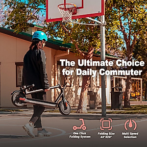 Electric Scooter for Adults and Kids Quick Folding IPX5 15.5 mph Max Speed 28 Miles Long-Range Battery with 350W Motor E-Scooter for Commuter (Black)