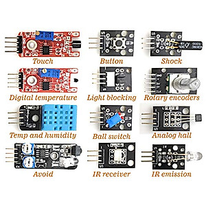 DEYUE 38 in 1 Sensor Module kit for Arduino Rapsberry Pi Project