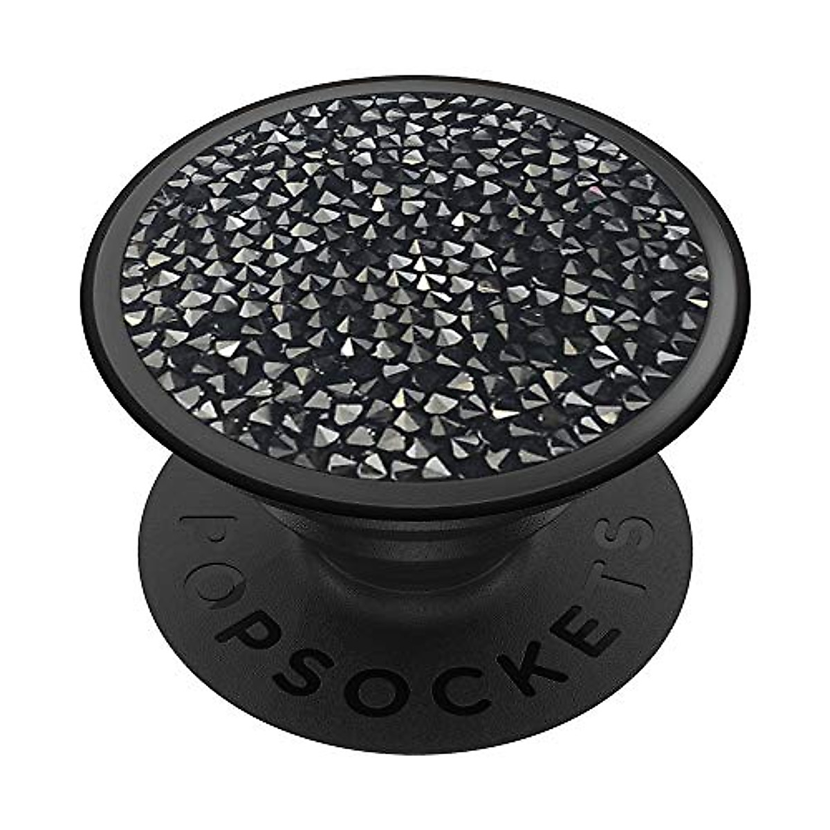 Black Graphic Printed Crystals Image - Not Real PopSockets PopGrip: Swappable Grip for Phones & Tablets