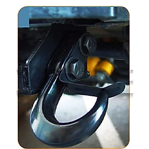 HOUERT Tow Hook Universal Recovery Steel Safety Latch J Hooks Towing Heavy Duty Tow Hook Apply to Suvs Motorbike Traction10,000 lbs Capacity Black (2 Pack)