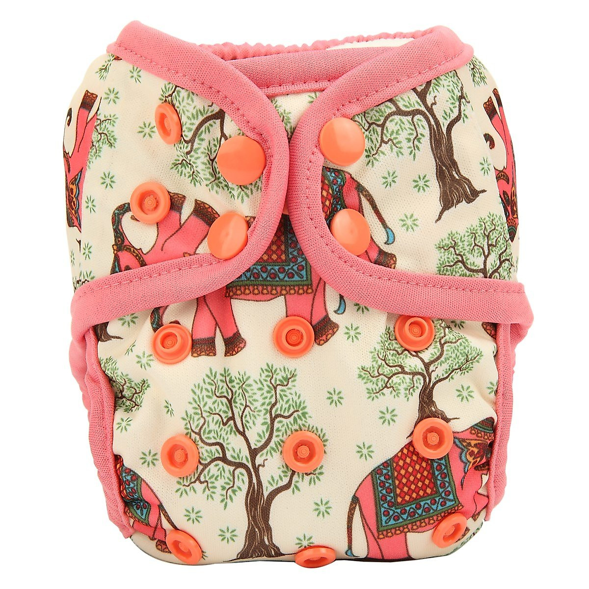 3 Newborn Baby Diaper Covers Nappies 8lbs-11lbs for Girls (Elephant Tree)