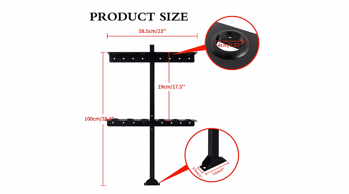 Trailer Racks for Lawn Equipment, Trailer Tool Rack Shovel Holder for ...