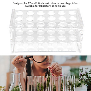 17mm Test Tube Rack with 18 Holes - Durable Transparent Centrifuge Tube Holder for 10ml and 15ml Test Tubes