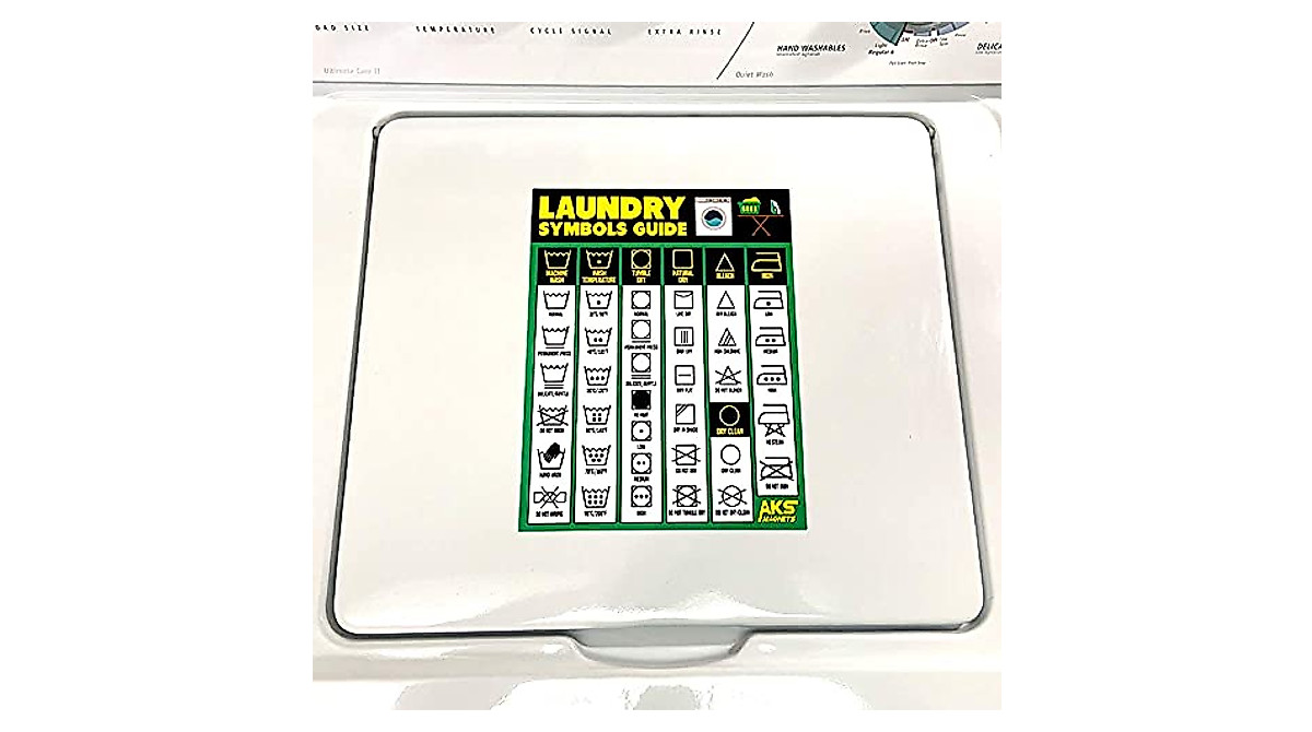 Laundry Symbols Guide Magnet - Easy Read Clothing Care Chart