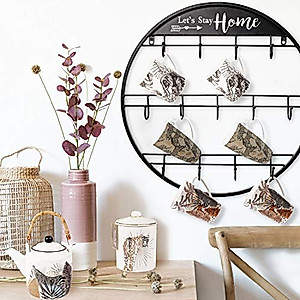 Qiang Ni Mug Rack for Handmade | Large Wall Mounted Storage Display Organizer Rack Coffee Cup Rack