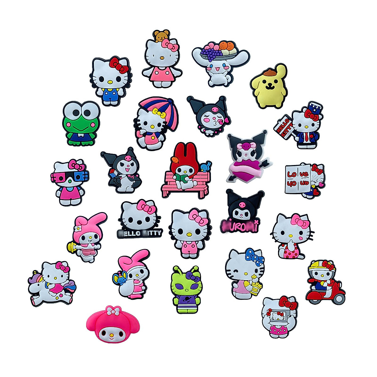 100 Pack Cute Cartoon Shoe Charms Charma for Croc Charms Boys, Hype Beast Superhero Cool Designer Shoe Charms Bulk for Crocs Kids Girls, Polyvinyl Chloride, No Gemstone