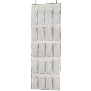 Amazon Basics 20-Pocket Over-the-Door Hanging Large-Size Shoe Organizer
