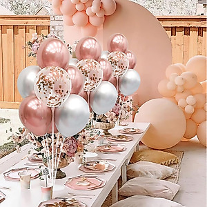 Balloon Stand kit 4 Sets 10 Pcs Balloon Arch Kit Balloon Sticks with Base Balloon Tape Balloon Arch Stands for Table Floor Party Decorations Halloween Table Centerpiece Decor Fall Wedding Birthday