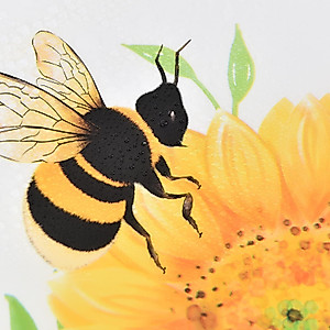 WERNNSAI Bee Party Tablecloth - 2 Pack 108'' X 54'' Bee Birthday Party Supplies for Kids Girls B-Day Baby Shower Bumblebee Themed Party Decoration Large Plastic Disposable Table Cover