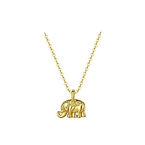 Hundred River Friendship Clover Necklace Unicorn Good Luck Elephant Necklace with Message Card Gift Card（2&3pack） (Elephant 2pack)