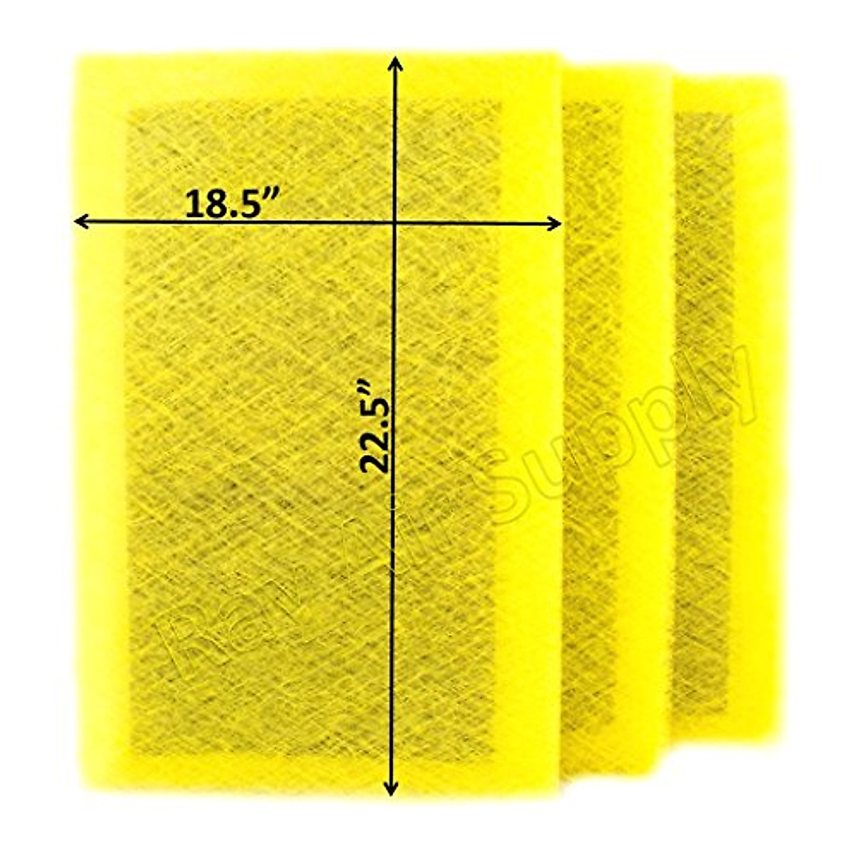 RAYAIR SUPPLY 20x25 Air Ranger Replacement Filter Pads 20X25 (3 Pack) Yellow