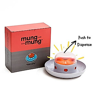 The UFO Interactive Push Button Food Treat Dispenser Bowl for Dogs & Cats for Fun Slow Feeding