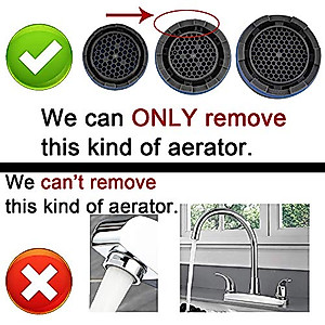 JQK Cache Faucet Aerator Key, Removal Wrench Tool for M 16.5 18.5 21.5 22.5 24 cache aerators, 5 Set (Pack of 4), HAK5S-P4