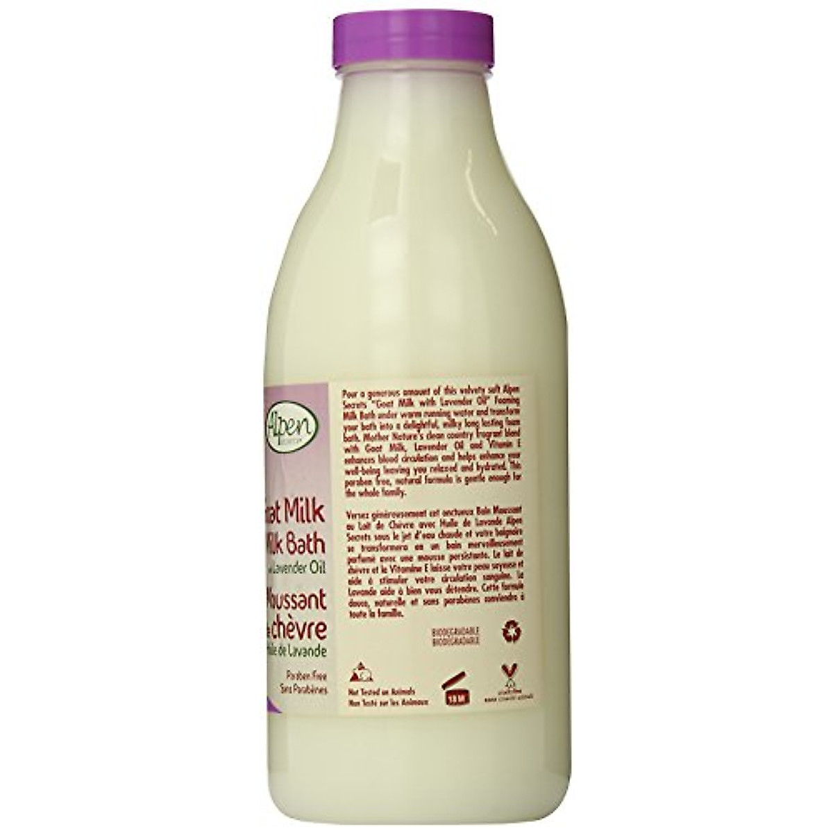 Alpen Secrets Goat Foaming Milk Bath with Lavender Oil, 28.7 Fl Oz (Pack of 2)