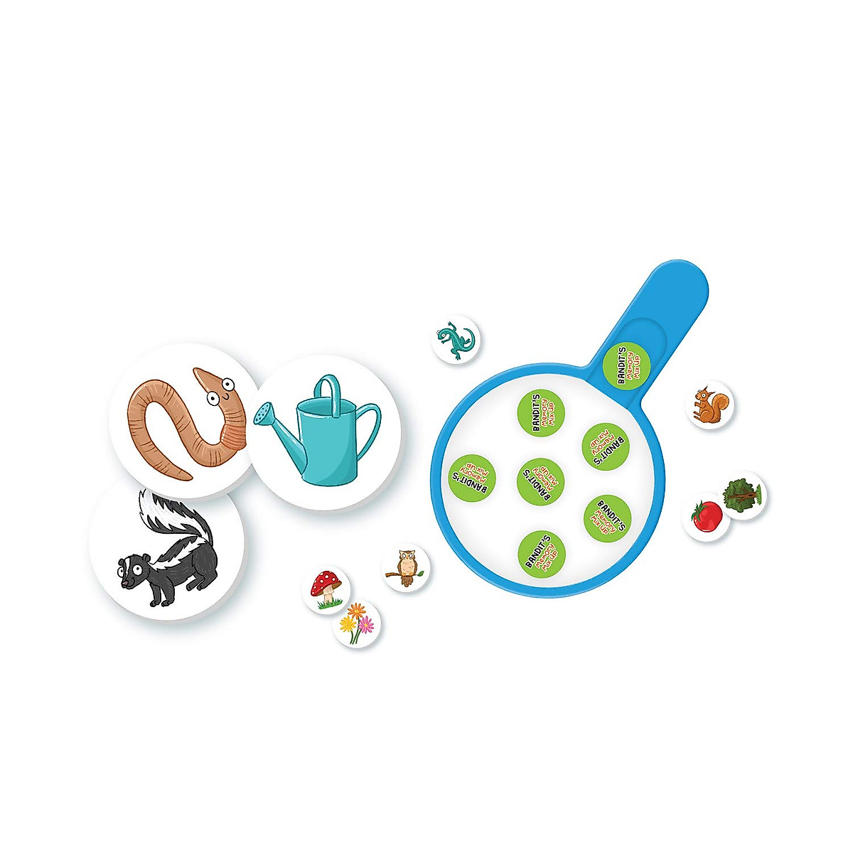 Peaceable Kingdom Bandit’s Memory Mix-Up - Memory Game for Kids - Great for Single Players, Big & Small Groups - Ages 3 & up