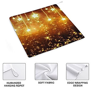 Lurnise Hand Towel Stars Shine Pattern Hand Towels Dish Towel Lanyard Design for Bathroom Kitchen Sports