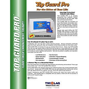 TOP GUARD PRO - Industrial and Commercial Cleaning Supplies Floor Protection, Surface Shield, Creating a Lustrous Wet Look Shine Floor Finish, Floor Shine for All Floors (6x1 Liter)