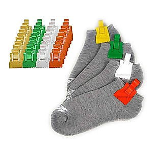 The Amazing Sock Clip Sock Holder, Spring Assorted 32 Clips, (8 Each of 4 Colors) Made in U.S.A. C