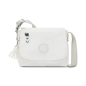 Kipling womens WomenÂ’s Sabian Bag, Lightweight Everyday Purse, Nylon Shoulder Crossbody Mini Bag, New Alabaster, 7.75 L x 5.75 H 3.25 D US