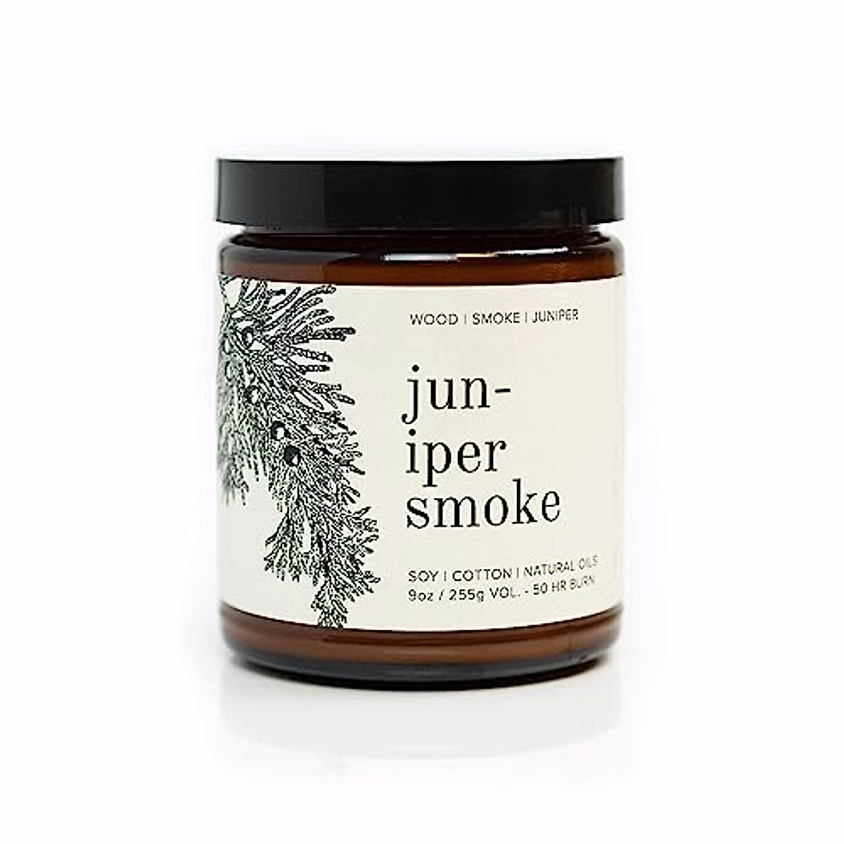 Broken Top Juniper Smoke Pure Soy Candle | 9 oz. | Wood, Smoke & Juniper 50-Hour Burn Time. Natural Cotton Wick, Vegan, No Parabens, No Phthalates