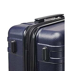 Tommy Hilfiger Lexington Upight Hard Suitcase, Navy, 21"