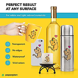 Waterslide Decal Paper Inkjet Clear (20 Sheets) Premium Water-Slide Transfer Transparent Printable Water Slide Decals A4 Size // Paper Plan