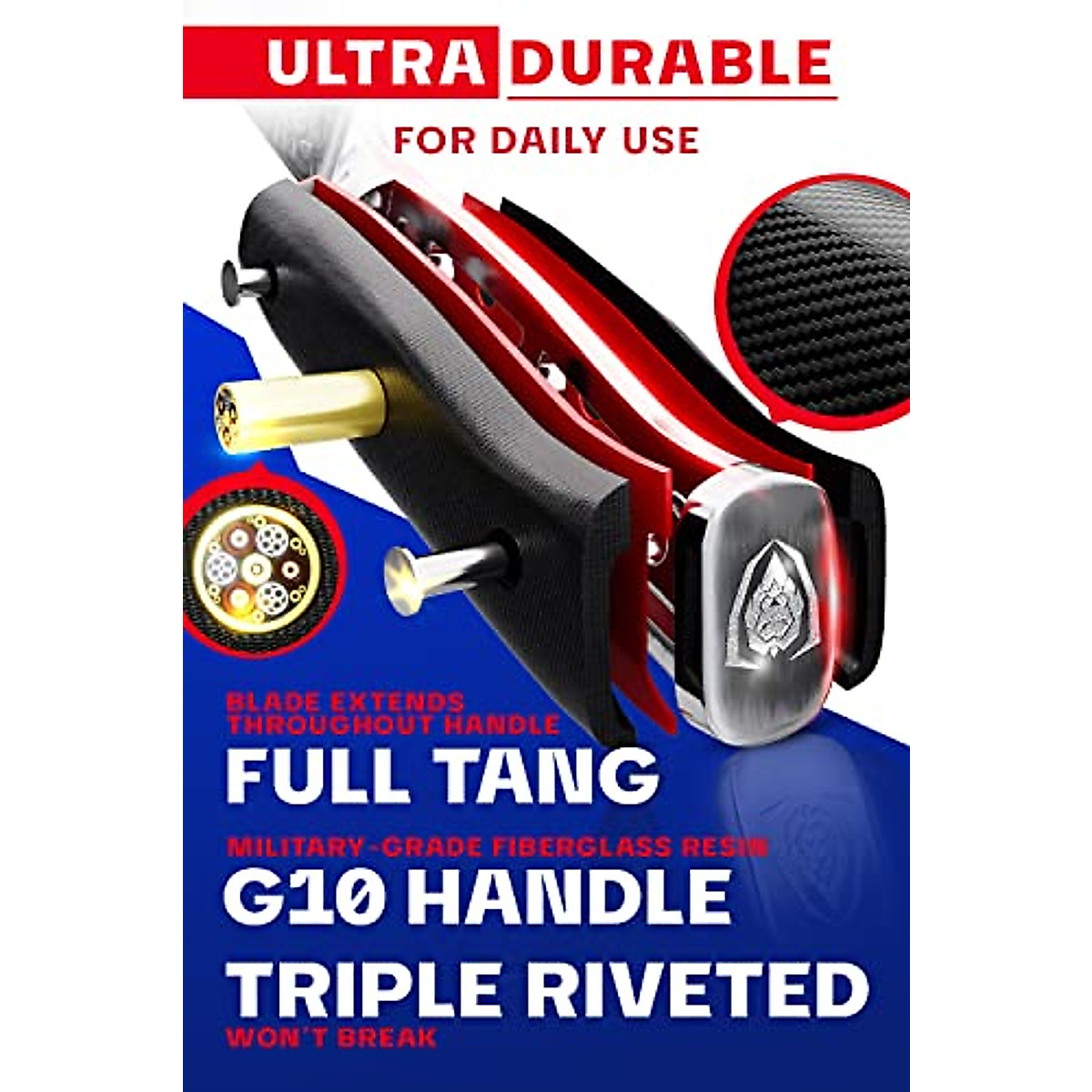 Dalstrong Shogun Series X Damascus Japanese AUS-10V Super Steel Cleaver Kitchen Knife, 7 Inches, Sheath Included