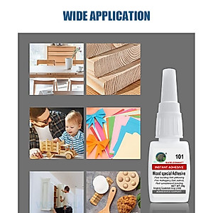 Weglau Wood Glue, Wood Adhesive,Instantly Strong Adhesive,Suitable for Wood, Oak, Wooden Craft, Wooden Product, Wood Edge,Paper, etc. - 20g