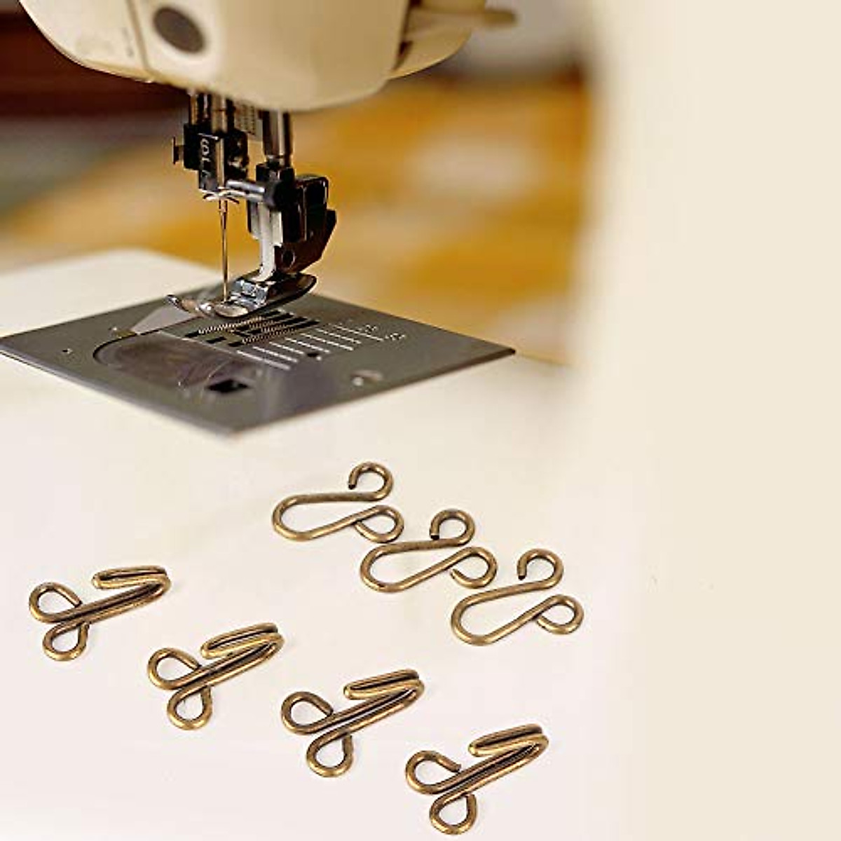 Sheens 10Set 28MM/1.1in Covered Hook & Eye Closures for Bra and Clothing Over Coat Underwear(Bronze)