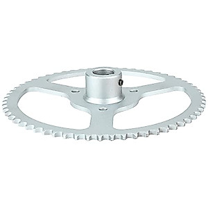YOXUFA 60T Steel Go Kart Live Axle Hub Sprocket for #40/41/420 Chain With 1" Bore 1/4" Keyway Adapter Yerf dog Murray Predator 212cc 196cc Go Carts Dune Buggy Drift Trike Mini Quad 3 Hole Silver Parts
