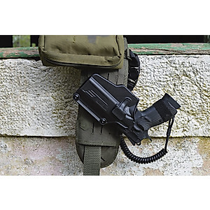 Multi-Fit Gun Holster Fits 80+ Pistols, OWB Tactical Holster for Glock/Sig Sauer/CZ/Ruger/Springfield/Beretta/S&W M&P/1911/Taurus/HK/CZ/Walther, 360° Adjustable Open Carry Holster - Right Handed