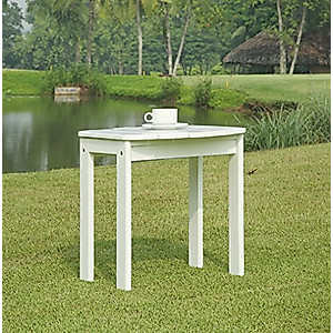 Linon Adirondack, White End Table, 18.5"D x 18.11"W x 18.11"H