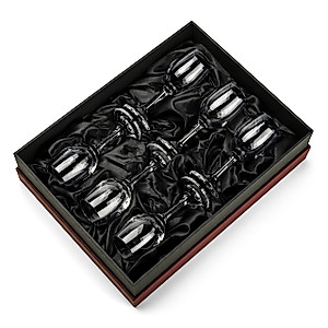 GLASSIQUE CADEAU 2 oz Liquor and Cordial Mini Wine Glasses | Set of 6 | Crystal Stemmed Shot Glasses for Drinking Limoncello, Aperitif, Schnapps, Digestive, After Dinner Drink, Liqueur, Sherry