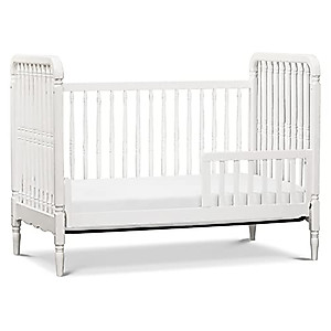 Namesake Liberty 3-in-1 Convertible Spindle Crib with Toddler Bed Conversion Kit in White, Greenguard Gold Certified