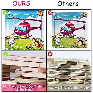 Puzzles Toys for Kids for Age 2-5, 9 Pieces Vibrant Wooden Animals & Vehicle Kids Educational Puzzles for Toddlers, Set of 6 Preschool Puzzle Autism Children Puzzles Learning Toys(6 Puzzles)