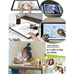XIAOSTAR Light Box Drawing A4,Tracing Board with Brightness Adjustable for Artists, Animation Drawing, Sketching, Animation, X-ray Viewing