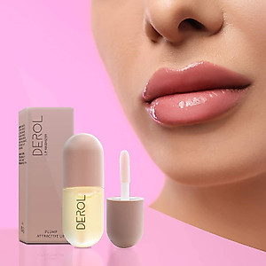 Vafee DEROL Lip Plumper, Natural Lip Plumper and Lip Care Serum, Lip Enhancer for Fuller, Lip Mask, Beautiful Fuller, Hydrating & Reduce Fine Lines 5.5ML (Day)