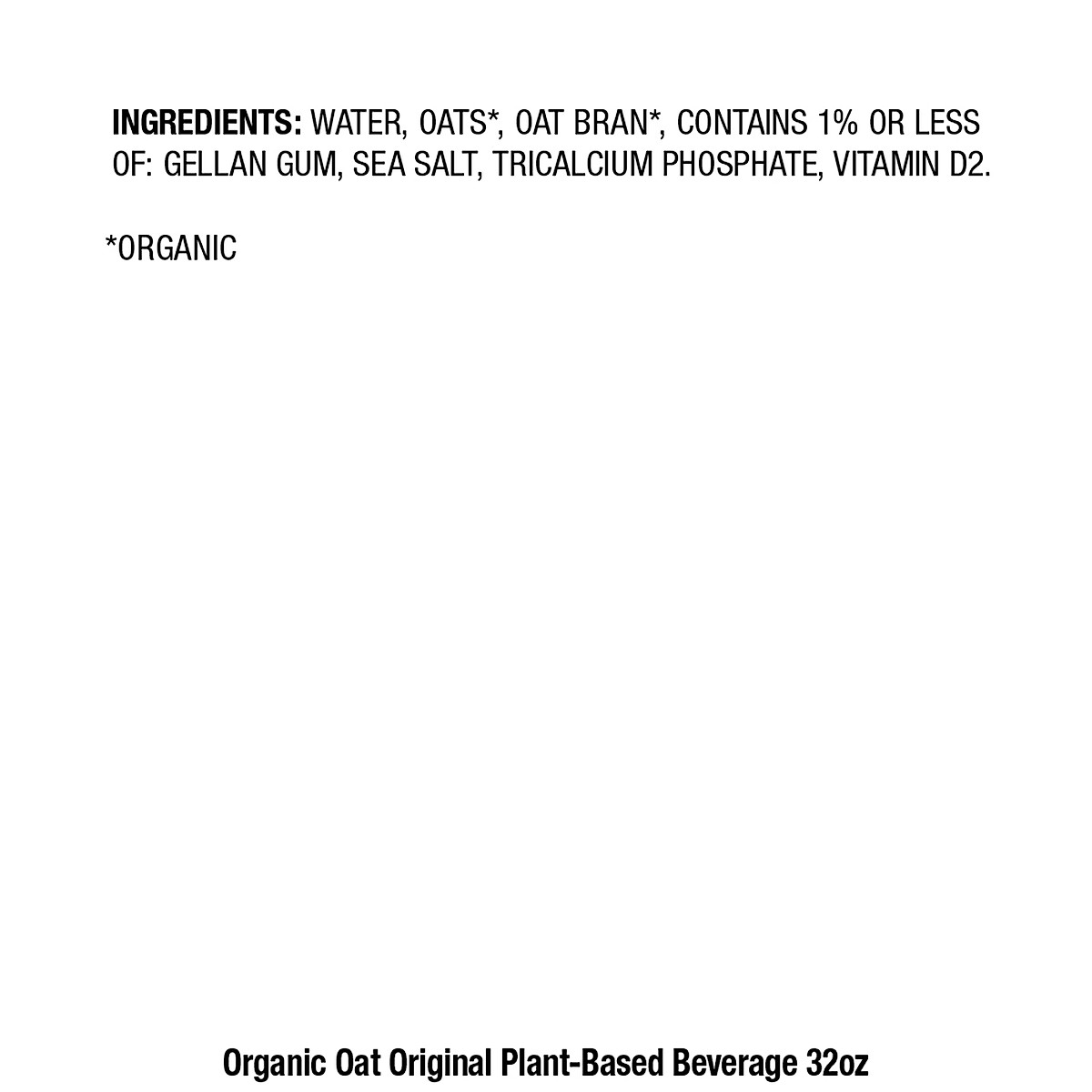 Pacific Foods Organic Oat Milk, Original, Plant-Based Shelf Stable Milk, 32 Ounce Resealable Carton