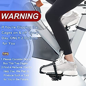 Miden Toe Cages Compatible with The Peloton Bike, Toe Cage Pedals Adapters for Regular Shoes, Pedals Shoe Cage, Convert Look Delta Pedals on Pelaton Bike Pedals to Toe Cages - Ride with Sneakers