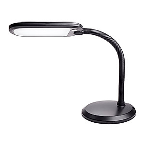 Newhouse Lighting NHDK WH Eos Reading & Craft Table LED Desk Lamp, Dimmable &Light Color Adjustable, Gooseneck Task Light, Black (NHDK-EO-BK)